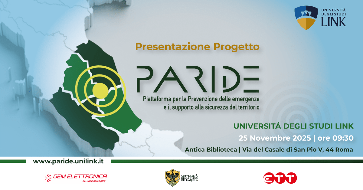 Presentazione del Progetto PARIDE - 25 Novembre 2025 - PROGETTO PARIDE